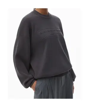 Alexander Wang Logo Embossed Ribbed-knit Jumper