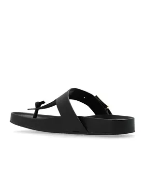 Tory Burch Mellow Thong Leather Sandals With Logo Detail