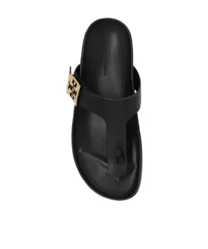 Tory Burch Mellow Thong Leather Sandals With Logo Detail
