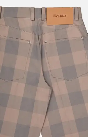 J.W.ANDERSON Cropped Checked Trousers