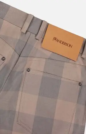 J.W.ANDERSON Cropped Checked Trousers