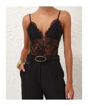 Zimmermann Lace Jumpsuit With Adjustable Straps