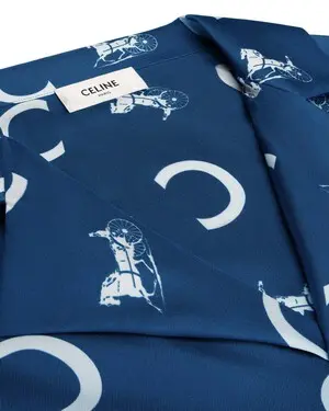 Celine Scout Shirt In Silk Twill - No