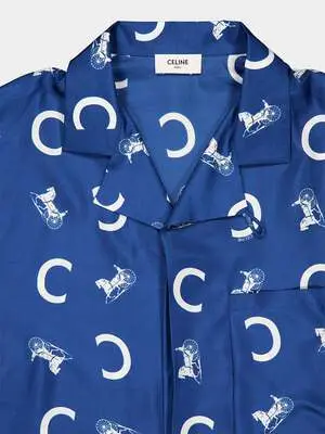Celine Scout Shirt In Silk Twill - No