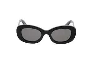 BVLGARI Oval Frame Sunglasses - Gray