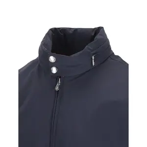 Brunello Cucinelli Elasticated Hem Zipped Bomber Jacket - Blue