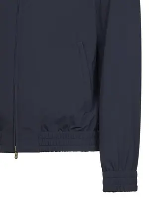 Brunello Cucinelli Elasticated Hem Zipped Bomber Jacket - Blue