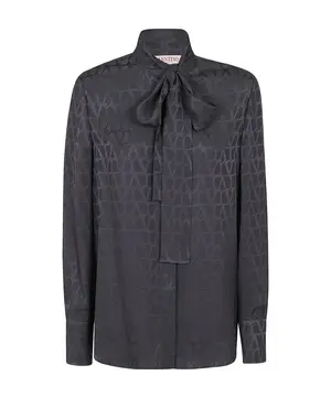 Valentino Garavani Toile Iconographe Jacquard Long-sleeved Blouse