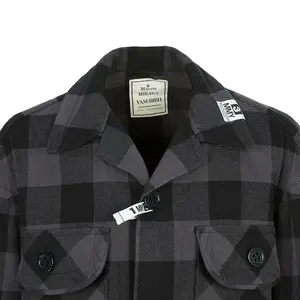 Mihara Yasuhiro Checked Long Sleeve Jacket - Black
