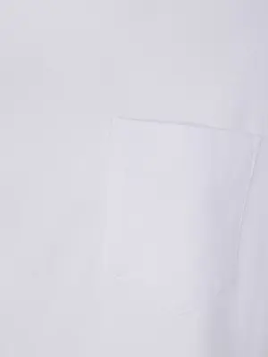 Sacai Cotton T-shirt With Chest Pocket And Splicing Detail