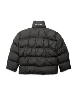 Balenciaga Wrap Puffer Jacket With High Standing Collar