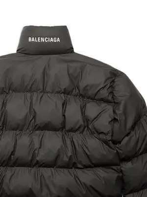 Balenciaga Wrap Puffer Jacket With High Standing Collar