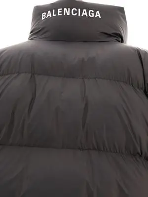 Balenciaga Wrap Puffer Jacket With High Standing Collar