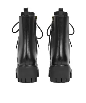 Gucci Gg Embossed Lace-up Ankle Boots