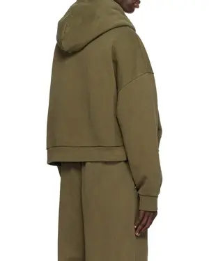 ENTIRE STUDIOS Drop Shoulder Zipped Hoodie - Green