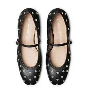 STUART WEITZMAN Claris Stud Ballerina Flats - Black