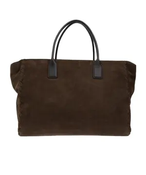 Bottega Veneta Large Zipped Cabat Tote - Brown