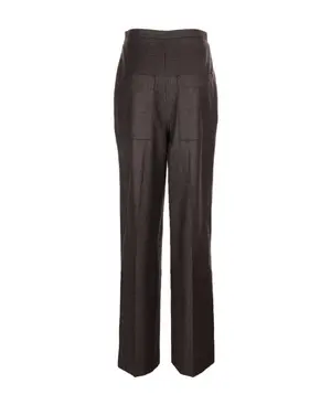 TOTEME High-waisted Wool Trousers - Black