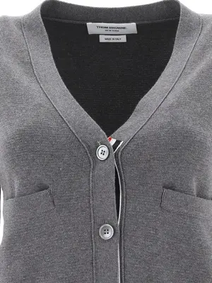 Thom Browne 4-bar V-neck Knit Cardigan