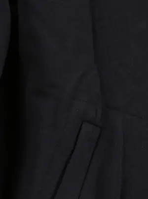 Play Comme Des Garcon Logo Embroidered Zip-up Hoodie - Black