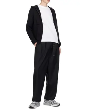 Play Comme Des Garcon Logo Embroidered Zip-up Hoodie - Black