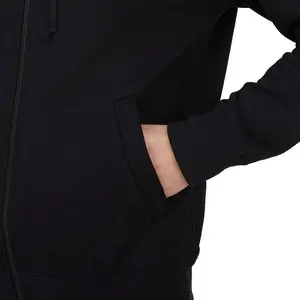 Play Comme Des Garcon Logo Embroidered Zip-up Hoodie - Black