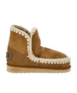 Mou Eskimo 18 Contrast Stitched Ankle Boots - Brown