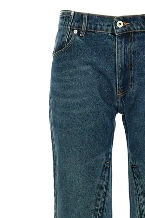 Y/project Faded Effect Flared Jeans - Blue