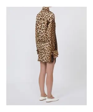 Sportmax Leopard Print Lace Mini Dress
