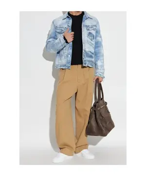 Dsquared2 Distressed Denim Jacket With Frayed Detailing - Blue