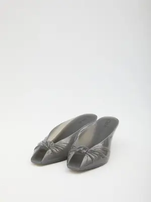 Chloé Jelly Twist Detailed Slip-on Mules - Gray
