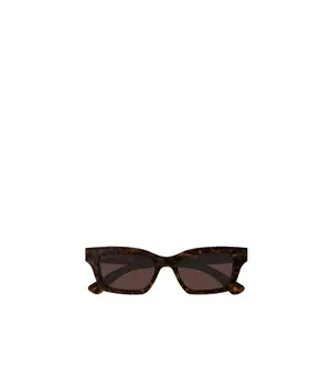Gucci Rectangular Acetate Sunglasses - Havana