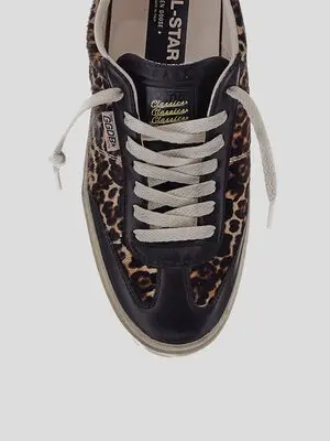 GOLDEN GOOSE Soul Star Leopard Print Sneakers - Nude