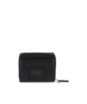 Marc Jacobs Logo Printed Zipped Mini Compact Wallet - Black