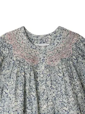 Bonpoint Floral Printed Crewneck Dress