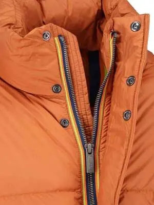 K-WAY Short Puffer Jacket With High Collar