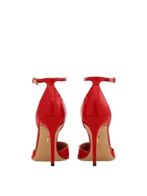 FERRAGAMO Stiletto Pumps With Gancini Buckle Ankle Strap