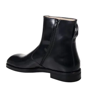 LEMAIRE Square Toe Zip Up Ankle Boots