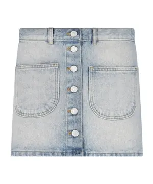 COURREGES Courrèges Multiflex Denim Mini Skirt - Gray