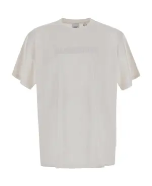 Burberry Logo Detailed Crewneck T-shirt - White