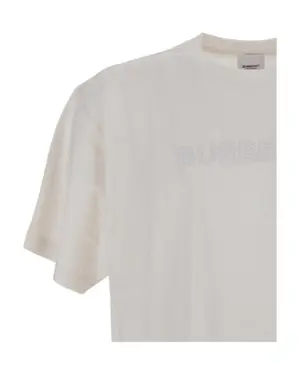 Burberry Logo Detailed Crewneck T-shirt - White