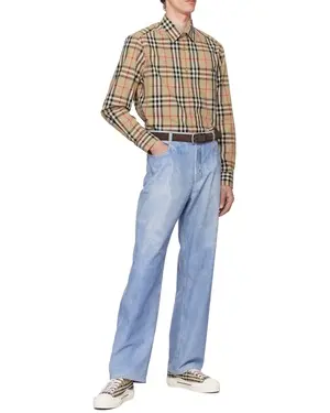 Burberry Long Sleeved Checked Buttoned Shirt