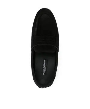 Dolce & Gabbana Logo Plaque Loafers - Black