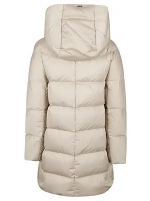 Herno Zip-up Drawstring Hooded Jacket - Gray