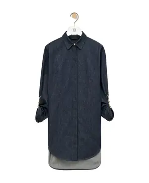 Loewe Chain-detailed Denim Shirt Dress