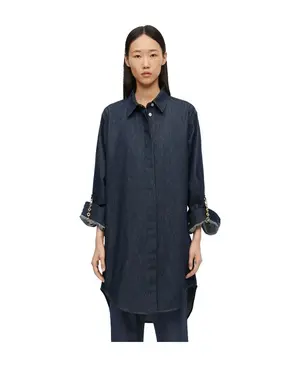 Loewe Chain-detailed Denim Shirt Dress