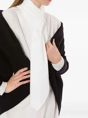 Alberta Ferretti Knot Detail Poplin Shirt