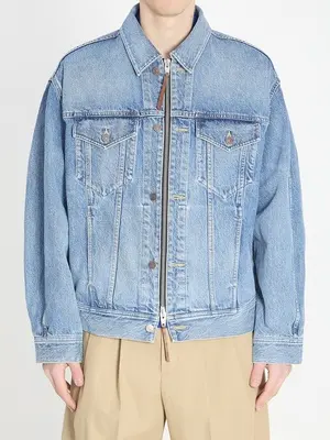 Celine Trucker Jacket In Cotton Denim