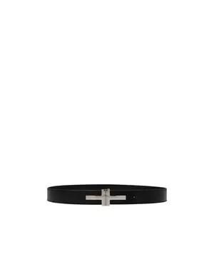 TOM FORD Logo Plaque Belt - Black