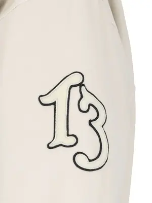 Prada Button-up Bomber Jacket With Embroidered Detailing - Ivory